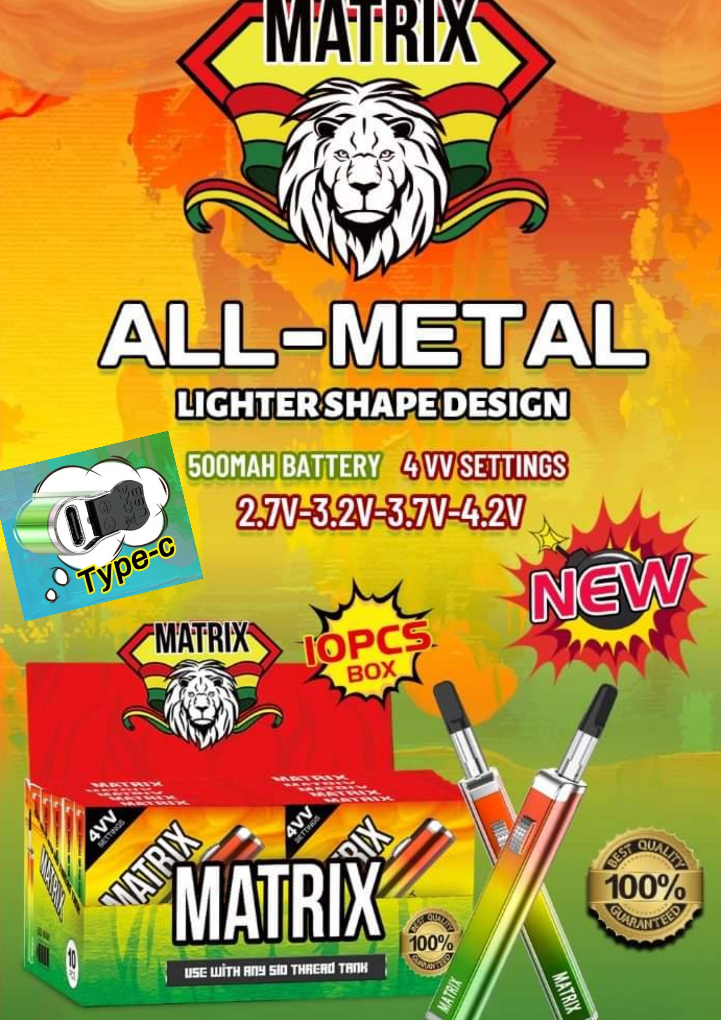 Matrix Rasta battery 10 count display | MATRIX DISTRIBUTORS INC