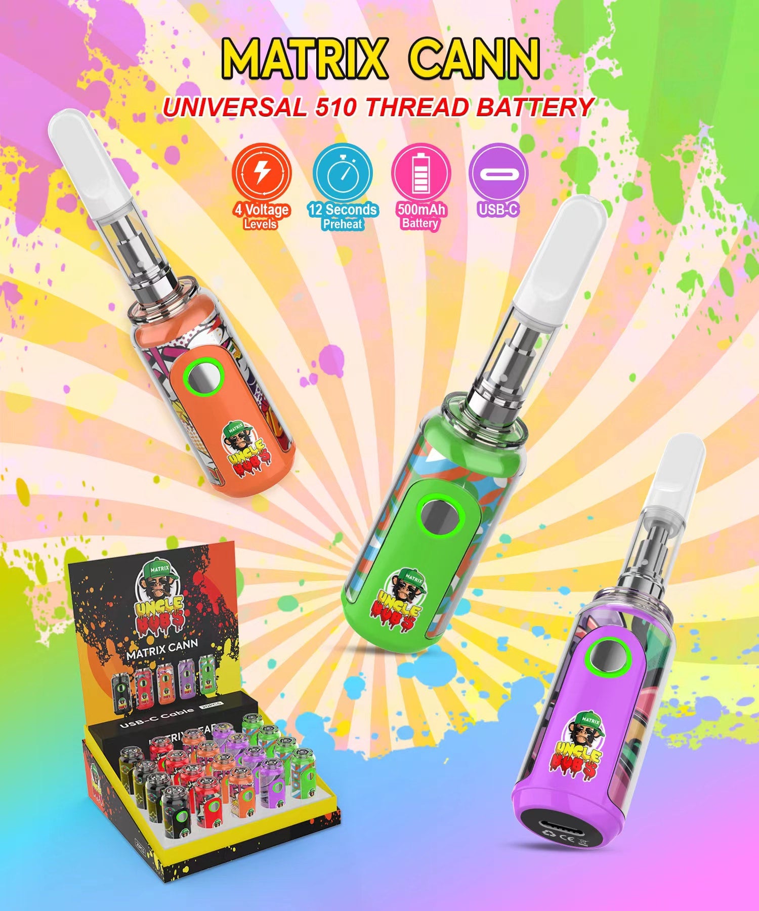 Matrix Cann 510 battery 20 count display | MATRIX DISTRIBUTORS INC